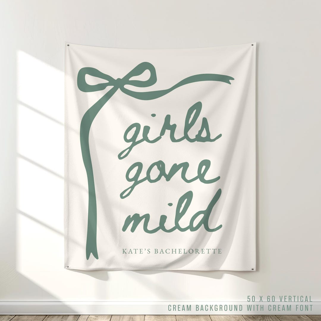 Girls Gone Mild Backdrop: Customizable Bachelorette Party Decorations ...