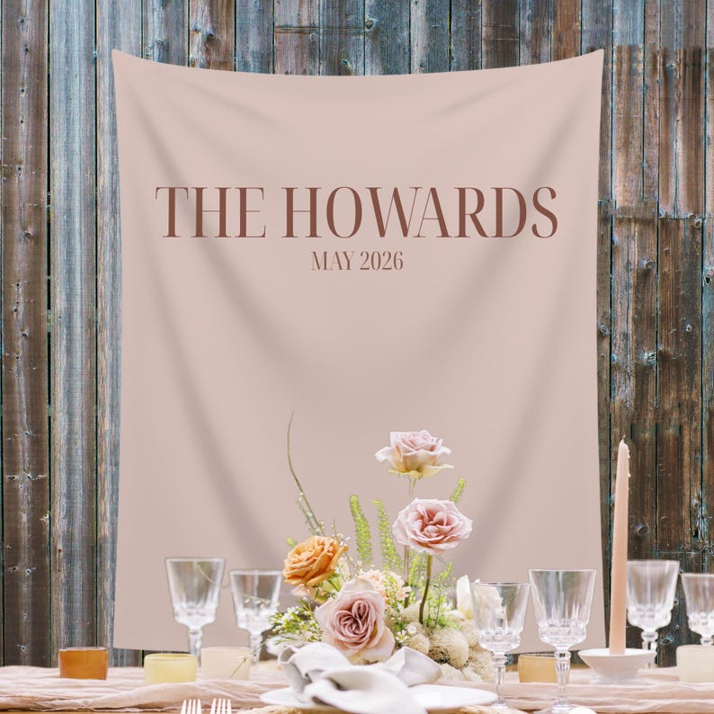 Custom Wedding Backdrop: Personalized Fabric Ceremony Banner - Etsy