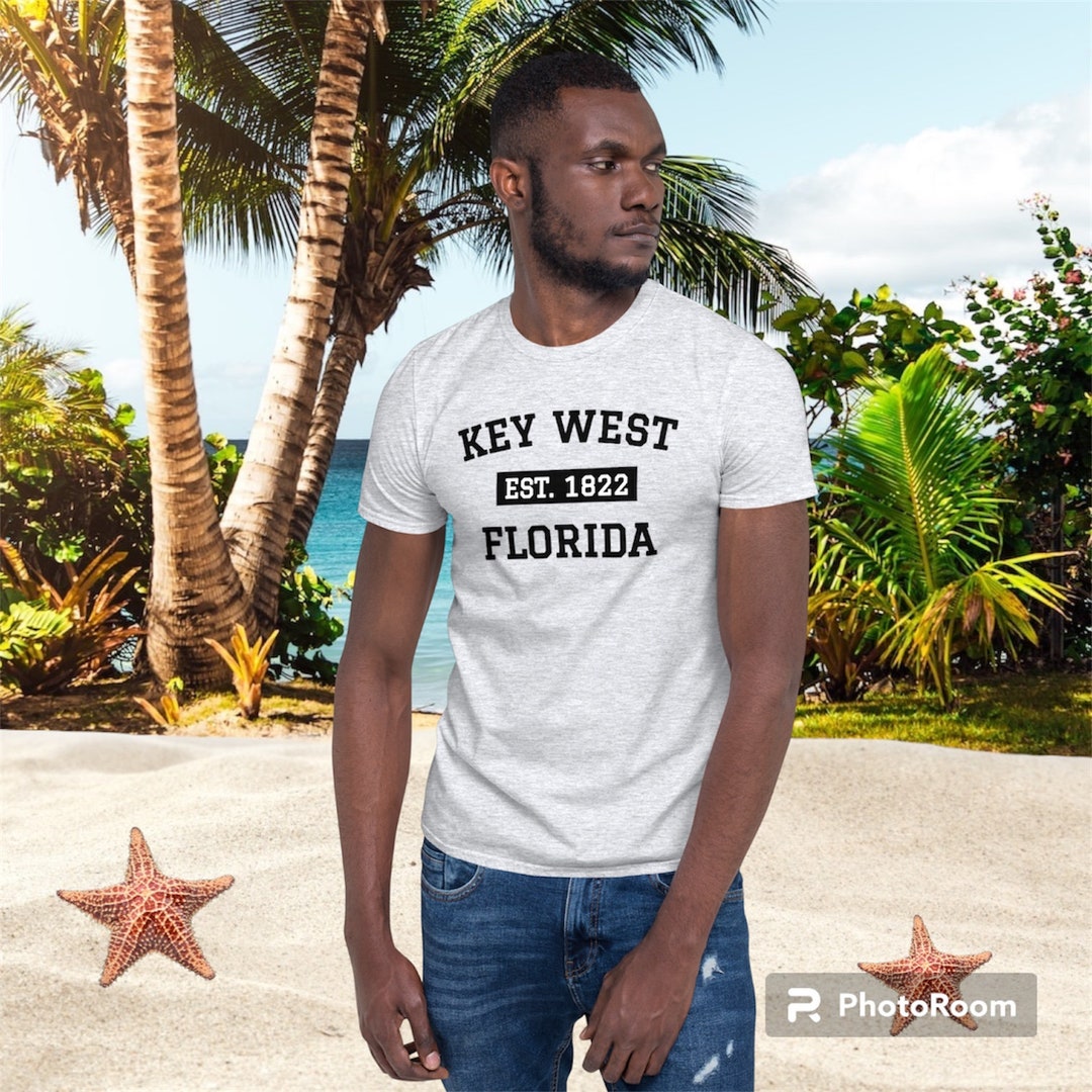 Key West Short-sleeve T-shirt Black Text - Etsy