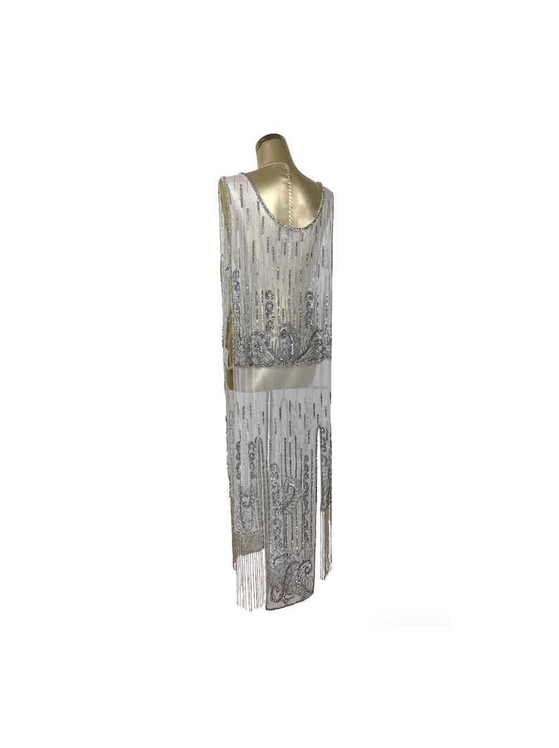 1920's Beaded Vintage Deco Tabard Fringe Panel Gown - the Epiphany ...