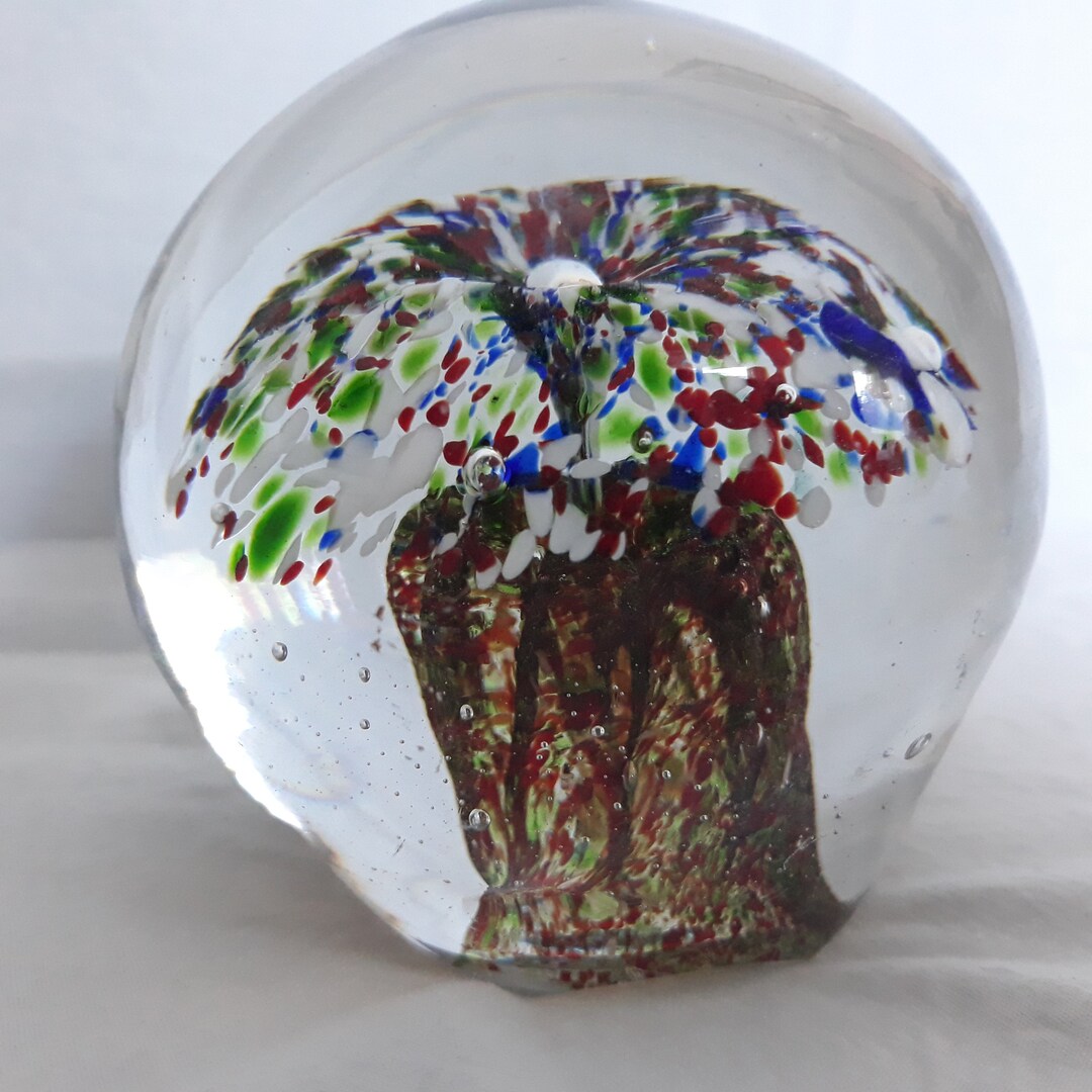 Vintage Retro Massive Heavy Glass Paperweight, Glass Ball - Etsy