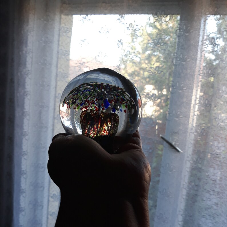 Vintage Retro Massive Heavy Glass Paperweight, Glass Ball - Etsy