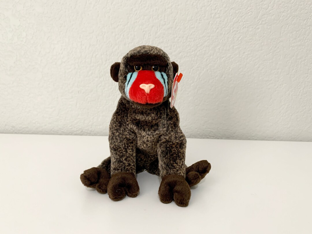 1999 Cheeks the Mandrill TY Beanie Baby, Collectible Monkey Plush - Etsy