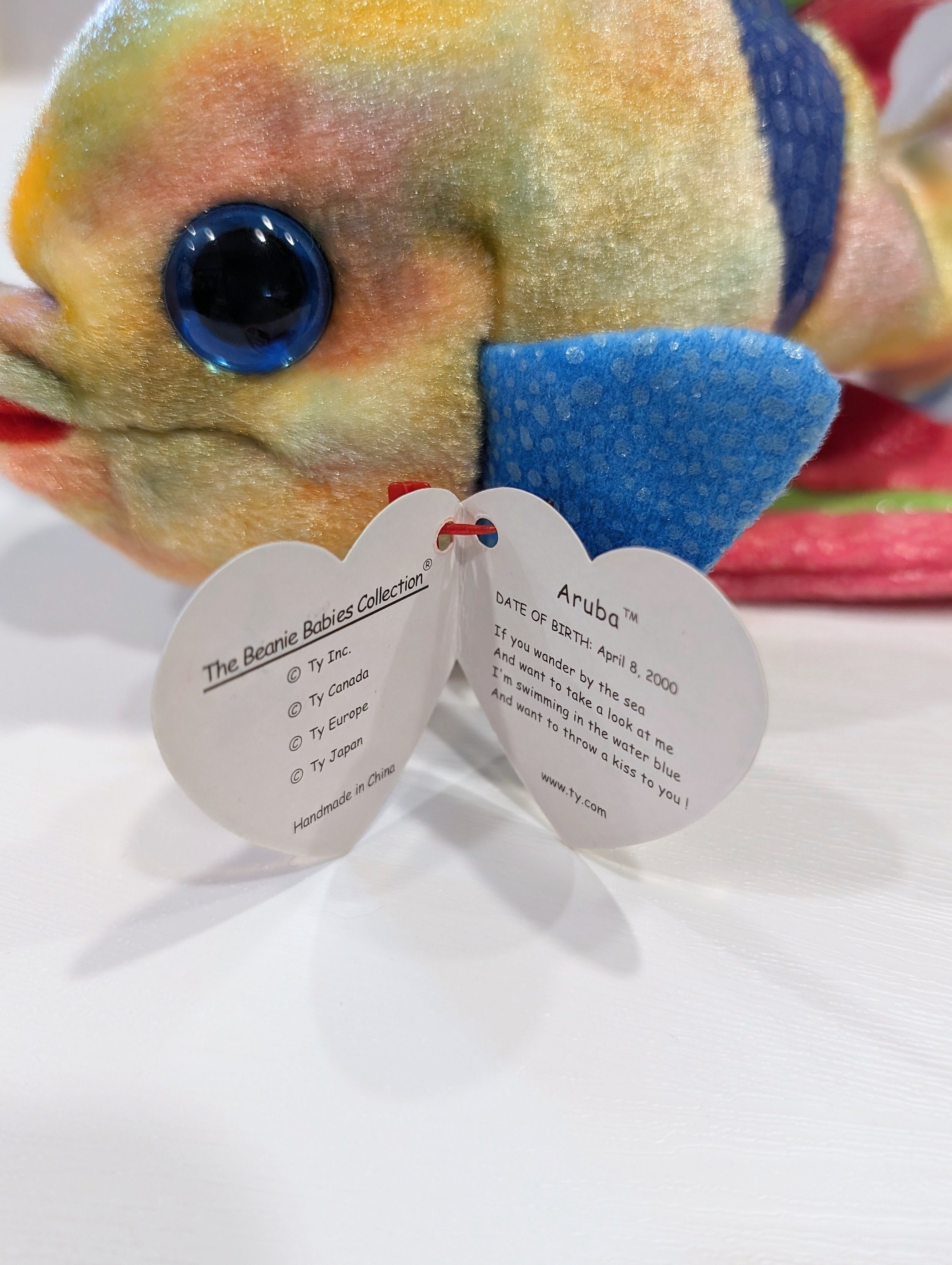 2000 Aruba the Fish TY Beanie Baby, Collectible Rainbow Tropical ...