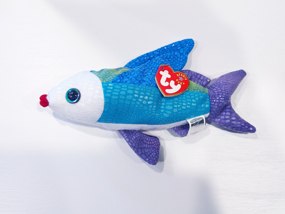 2001 Propeller the Flying Fish TY Beanie Baby, Collectible Blue Flying ...