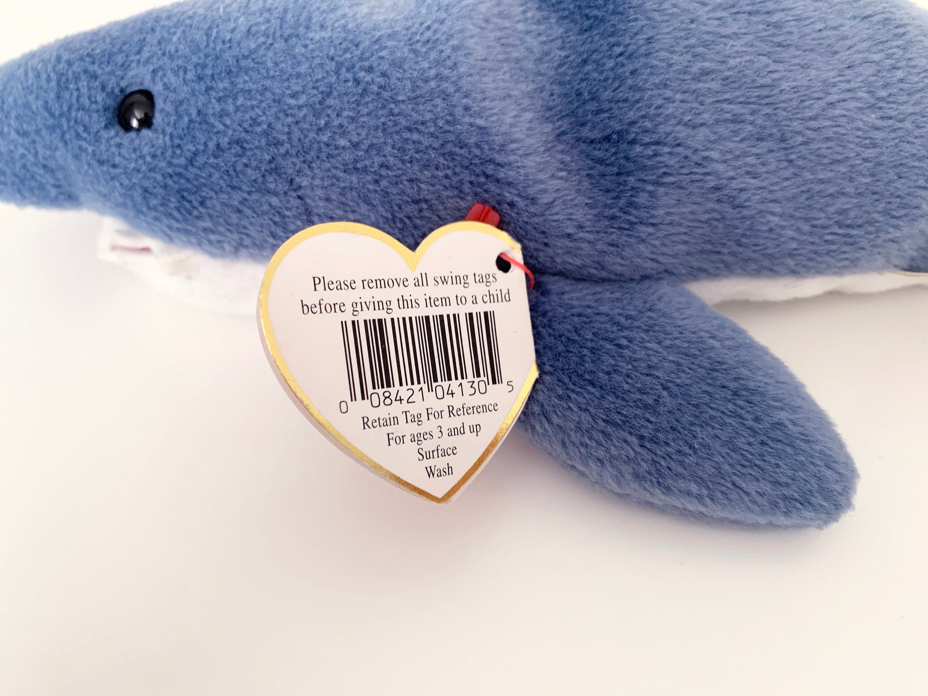 1997 Crunch the Shark TY Beanie Baby With 3rd and 4th Gen Tags ...