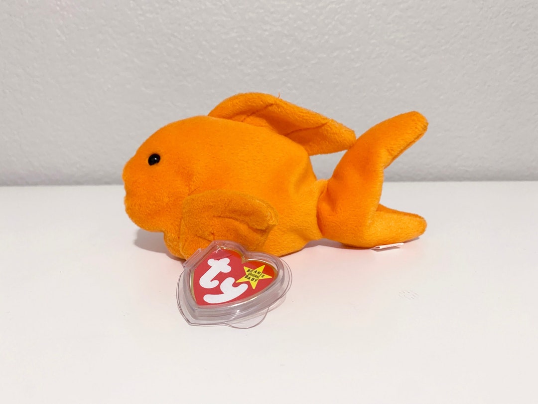 Rare 1993 Goldie the Goldfish TY Beanie Baby With 4th Gen Tags Vintage ...