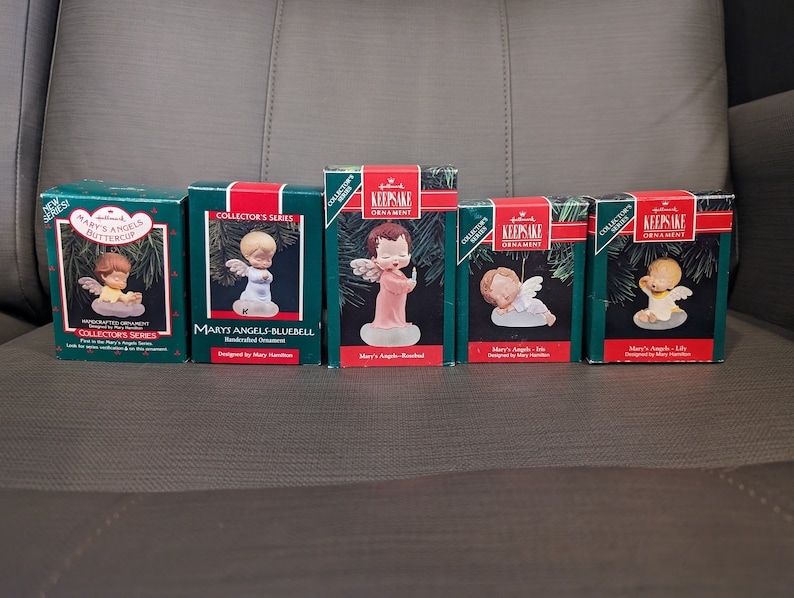 Vintage Mary's Angels Hallmark Ornaments Set | 1988-2022 Angel ...