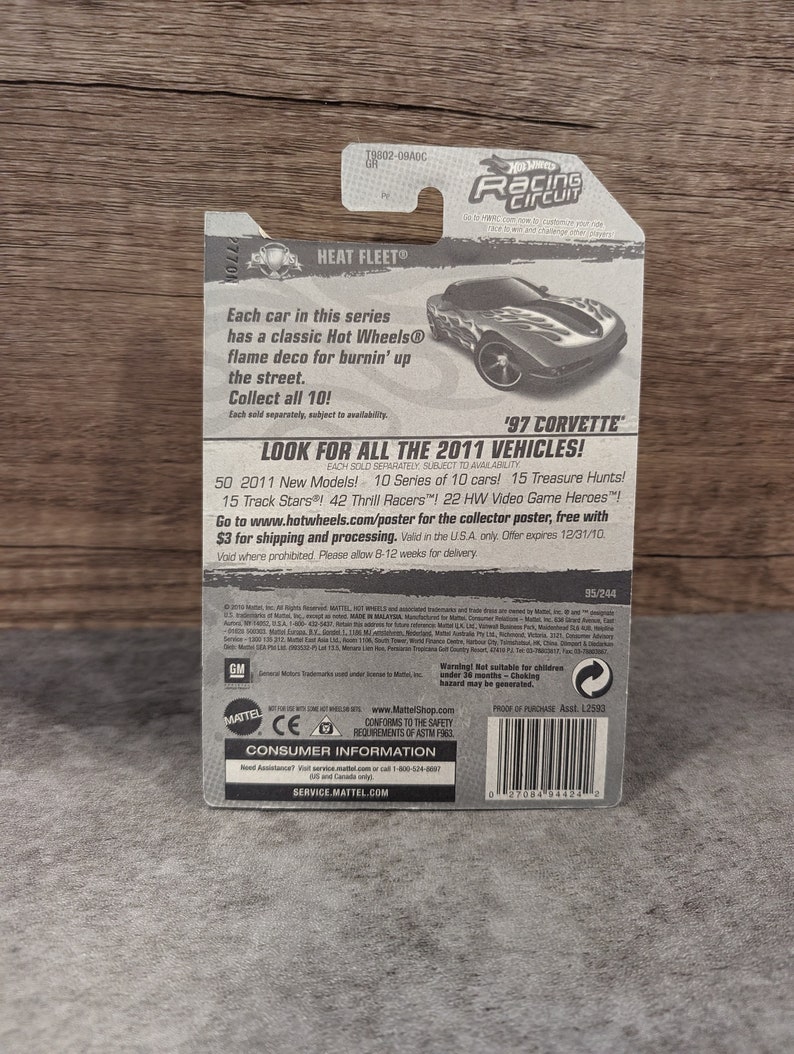 Hot Wheels 97 Corvette 2011 Heat Fleet Series Collectible Car - Etsy