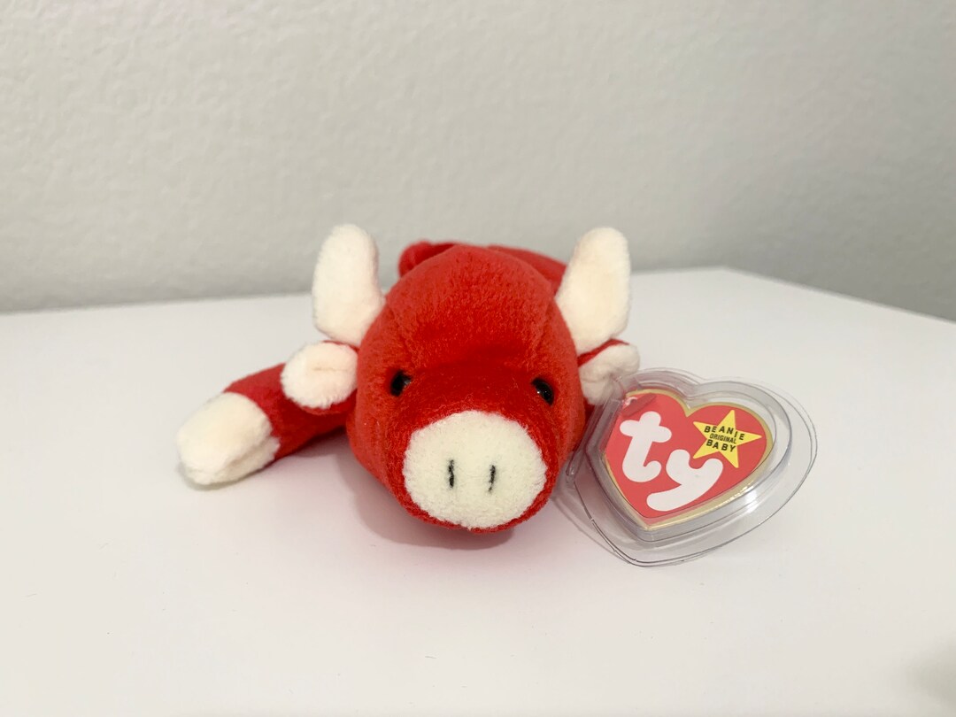 Extra Rare 1995 Snort the Bull TY Beanie Baby With 3rd and 4th Gen Tags ...