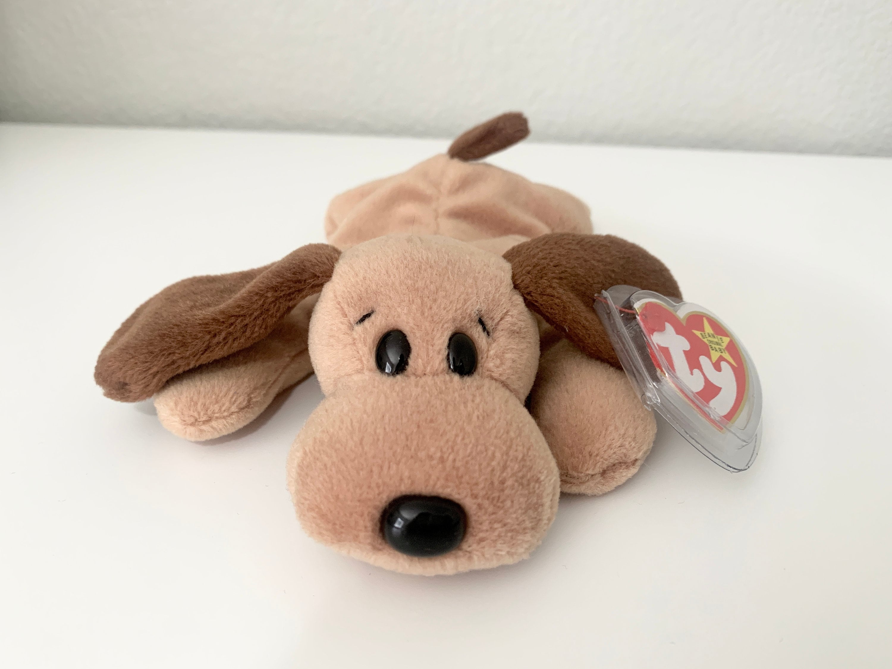 Extra Rare 1993 Bones the Dog TY Beanie Baby With 3rd Gen Star and ...