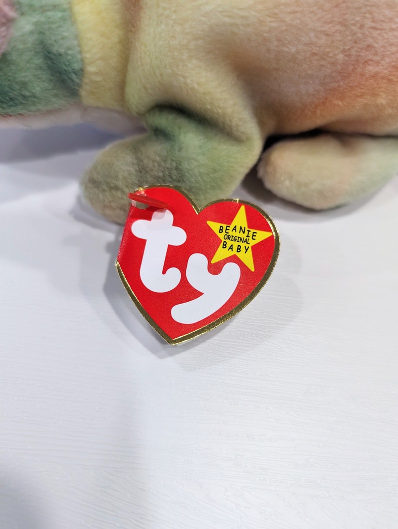 1997 Iggy the Iguana TY Beanie Baby Tie-dyed No Tongue, Collectible ...