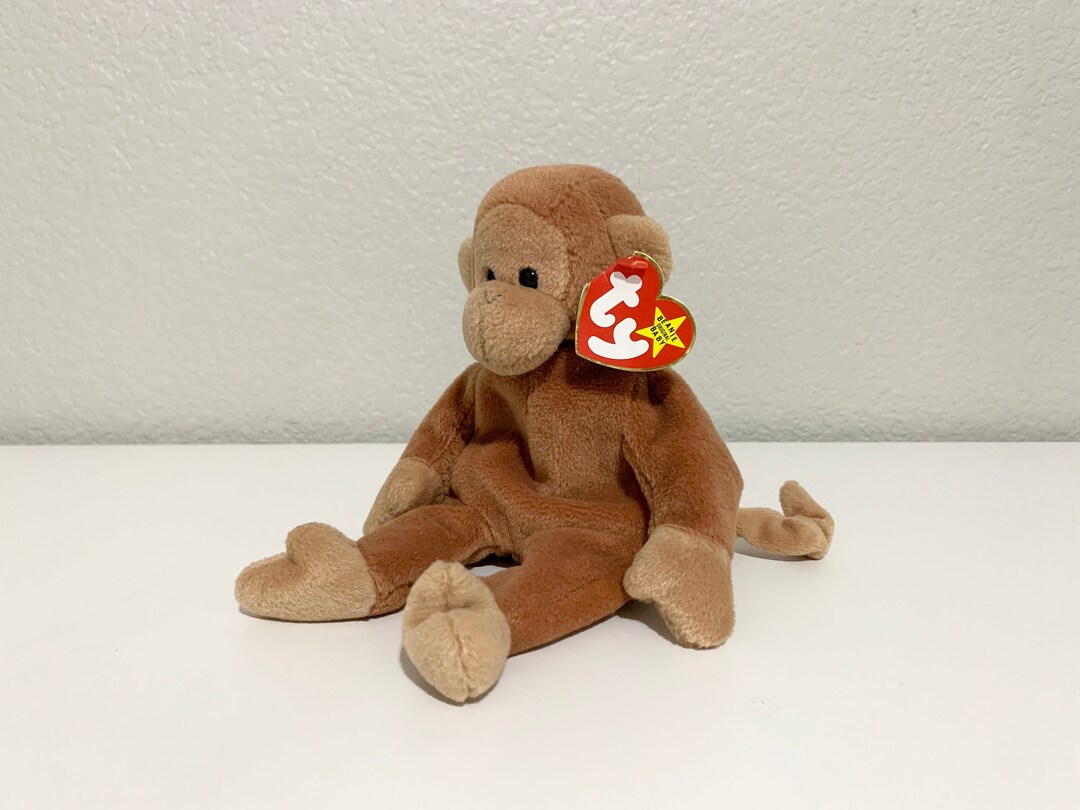 Rare 1996 Bongo the Monkey TY Beanie Baby With 4th Gen Tags - Vintage ...