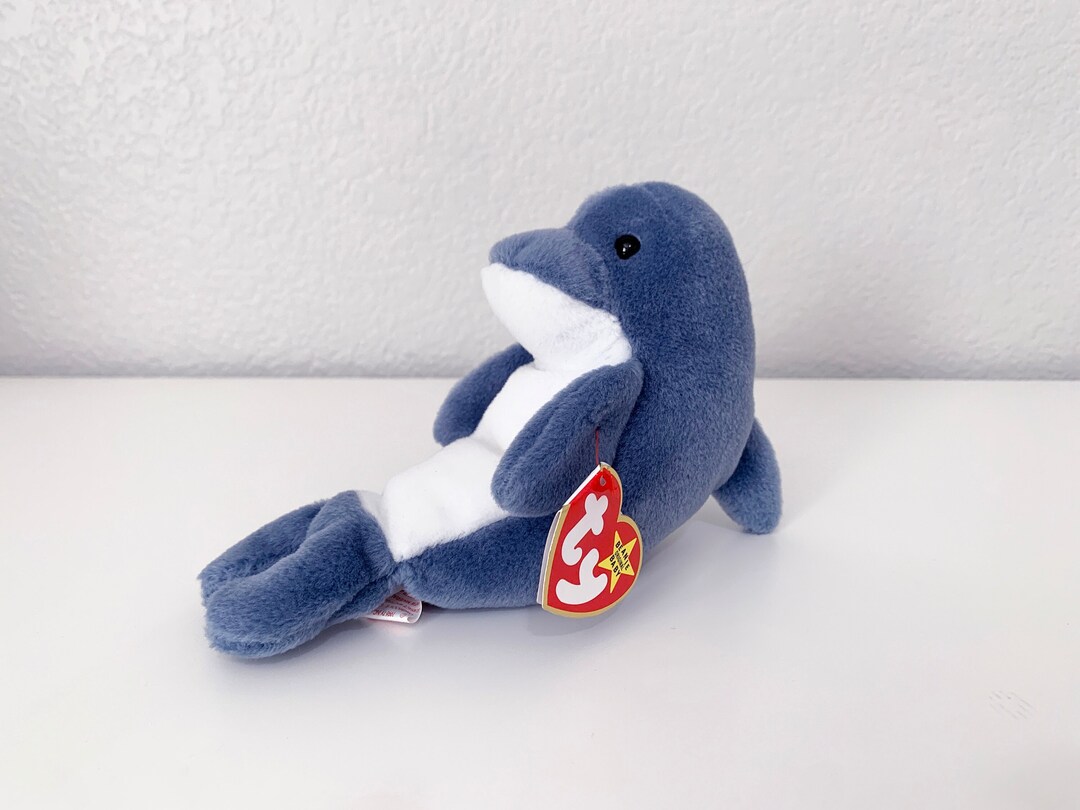 1997 Echo the Dolphin TY Beanie Baby With 4th and 5th Gen Tags ...
