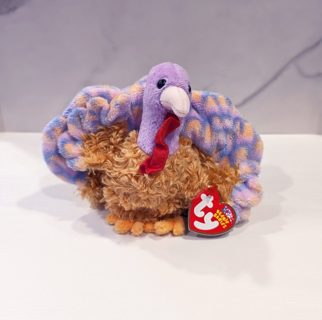 2003 Tommy the Turkey TY Beanie Baby, Collectible Purple Thanksgiving ...
