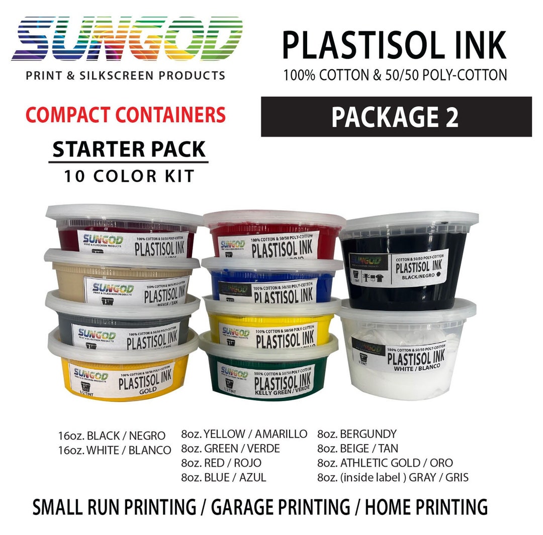 Plastisol Ink Starter Kit: 10 Colors for Screen Printing - Etsy Australia