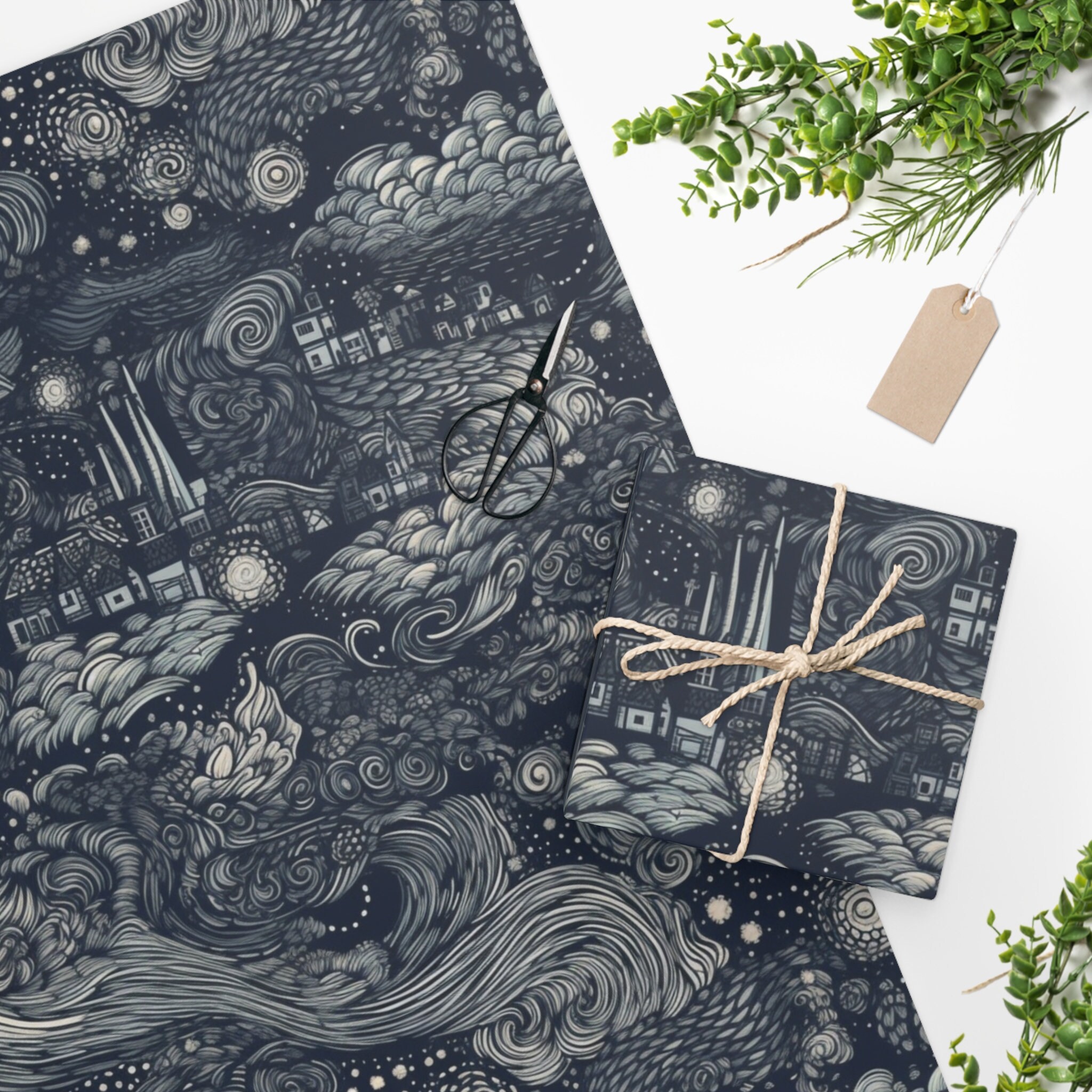 Van Gogh Wrapping Paper/ Starry Night Wrapping Paper/ Fine Art Major ...
