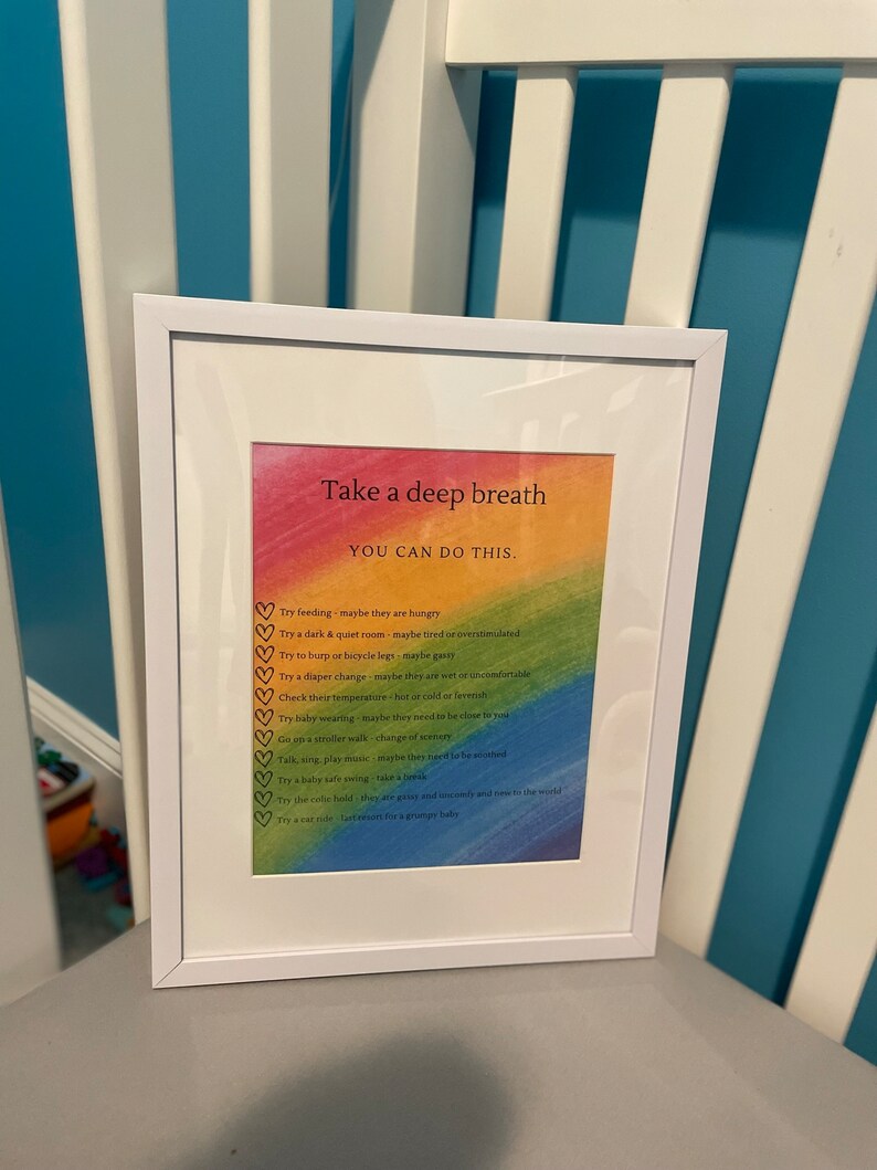 Printable Checklist for What to Try for a Crying Baby - Etsy