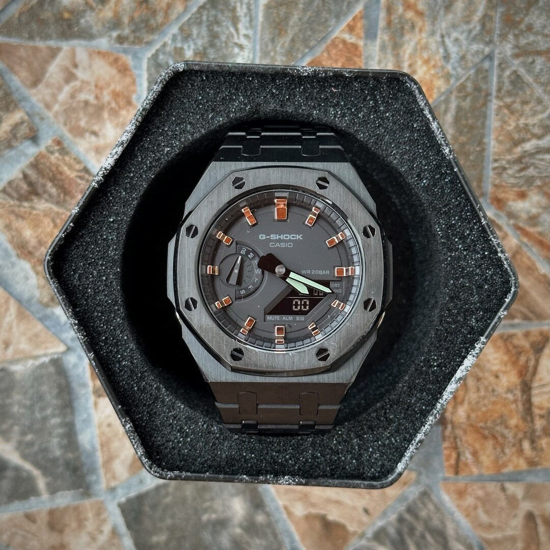 Casio G-shock GA-2100 Casioak Mod Stainless Steel - Etsy