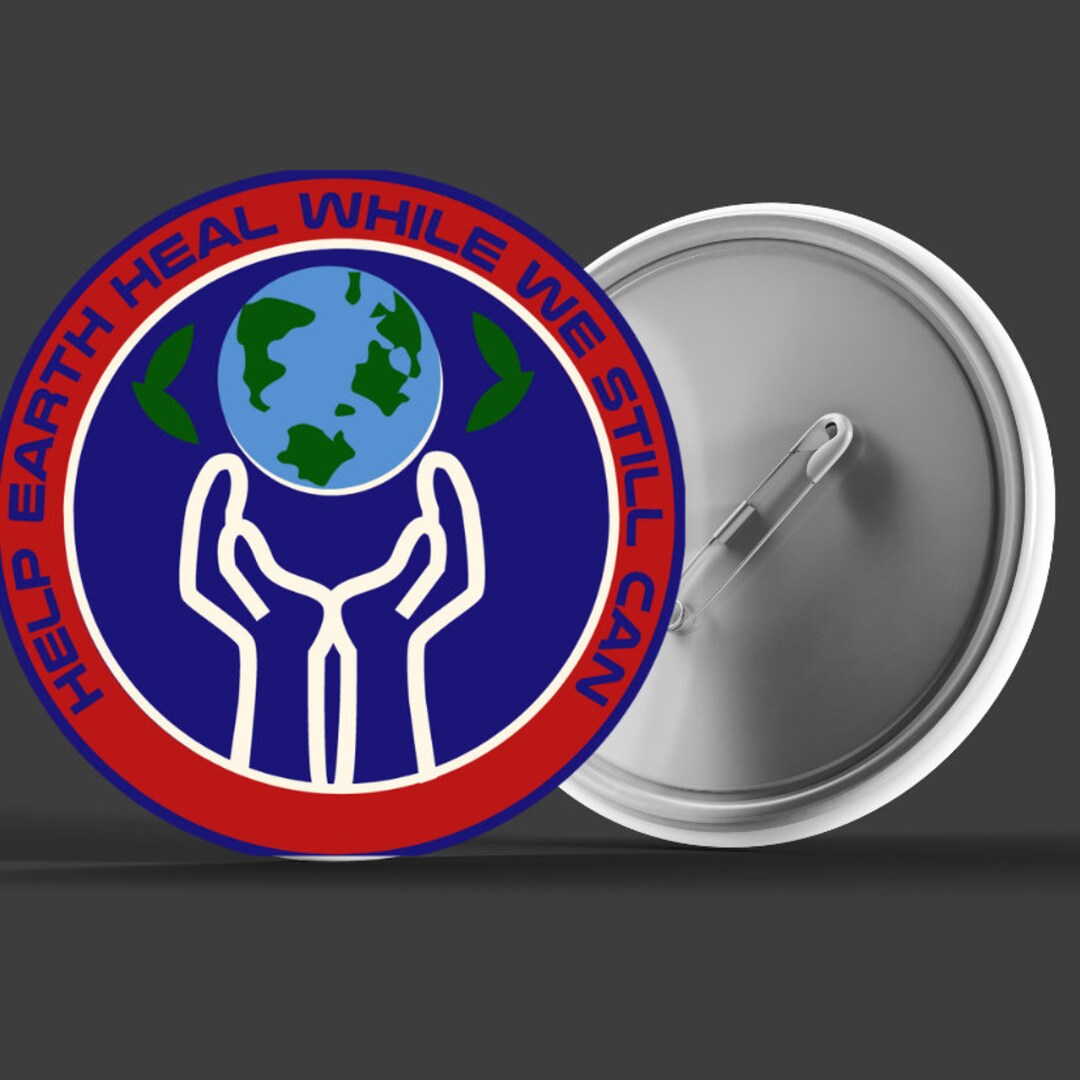 Custom Pin Buttons Help Earth Colorful Pin for Teacher - Etsy