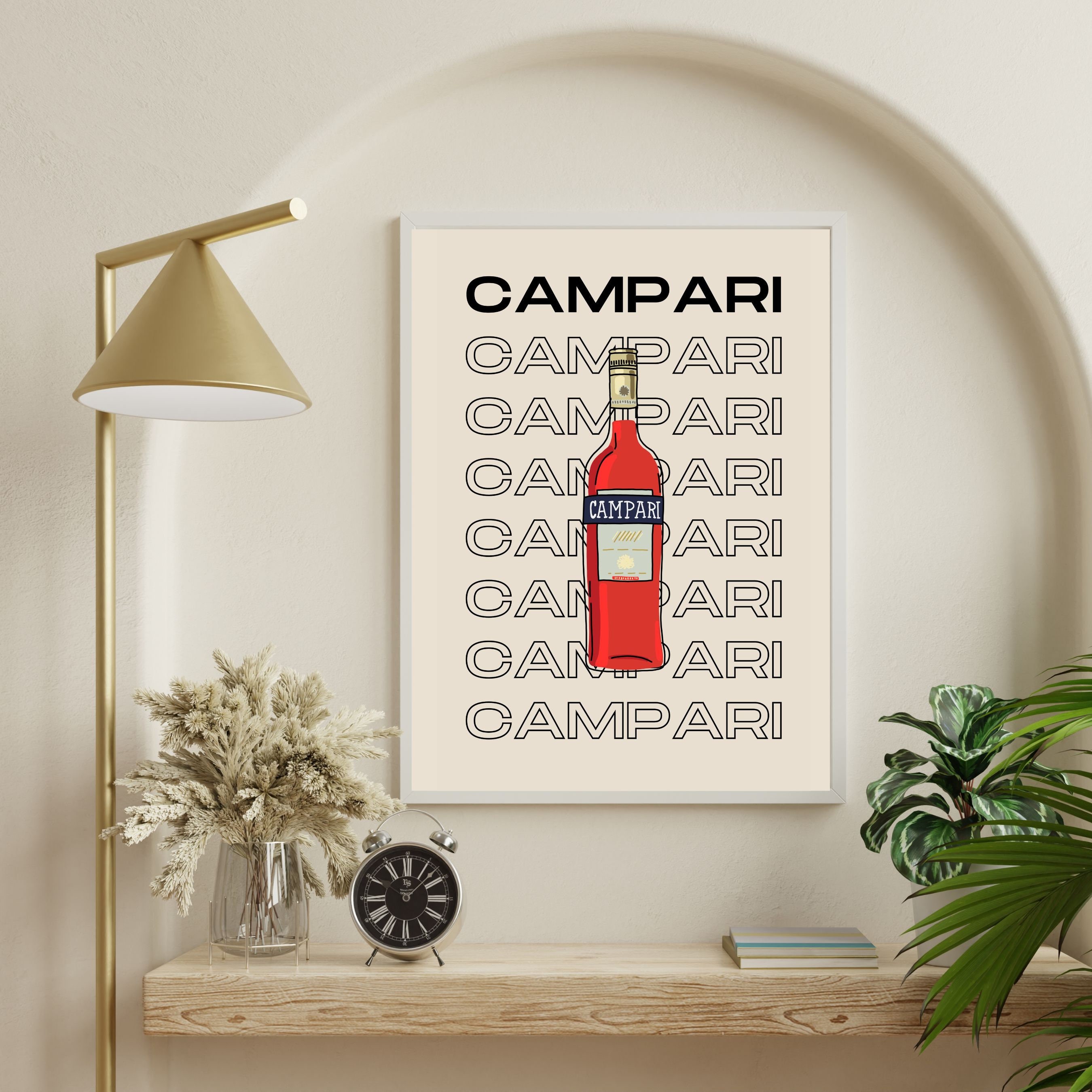 Campari Campari Poster Retro Poster for Bar Cart Alcohol - Etsy