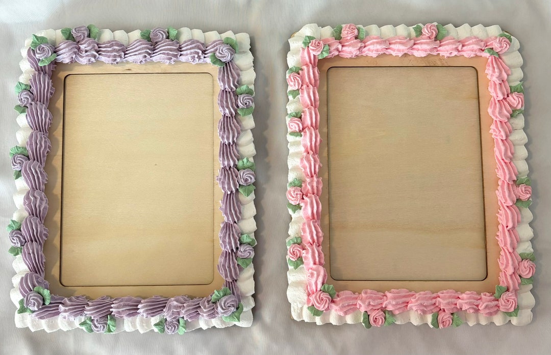 Pink or Purple Fake Cake Picture Frame - Etsy