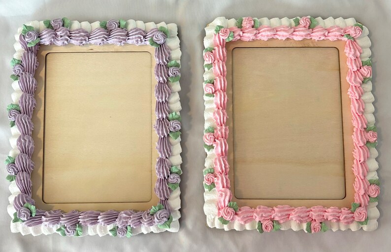 Pink or Purple Fake Cake Picture Frame - Etsy