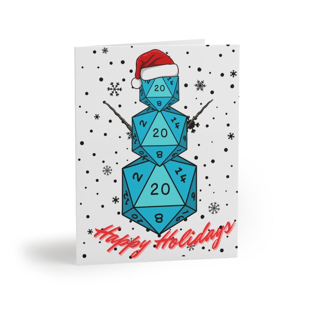 Dungeons and Dragons Happy Holidays Snowman Card - DIGITAL DOWNLOAD ...