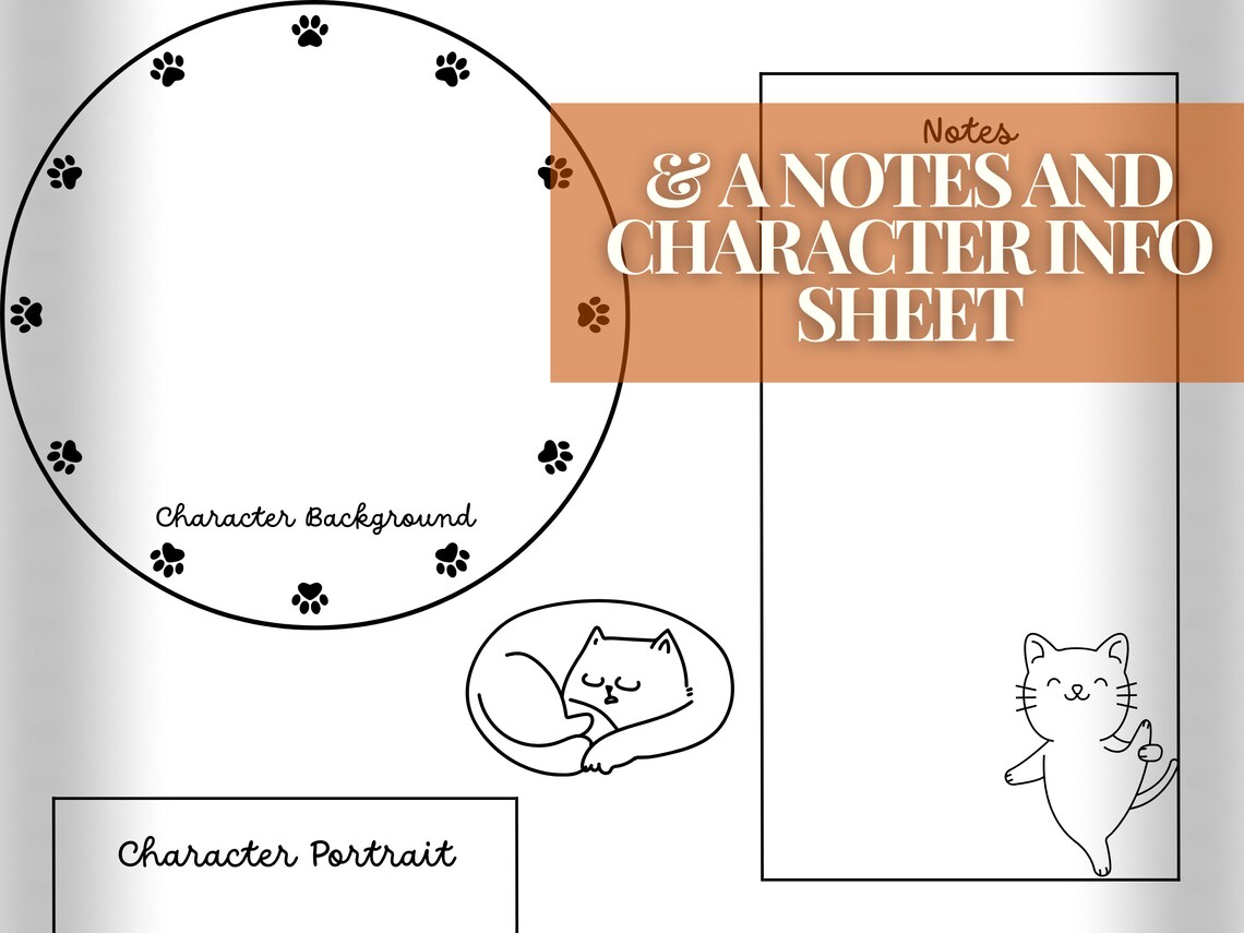 Dungeons and Dragons Cat Themed Character Coloring Sheet / Kitty DND 5e ...