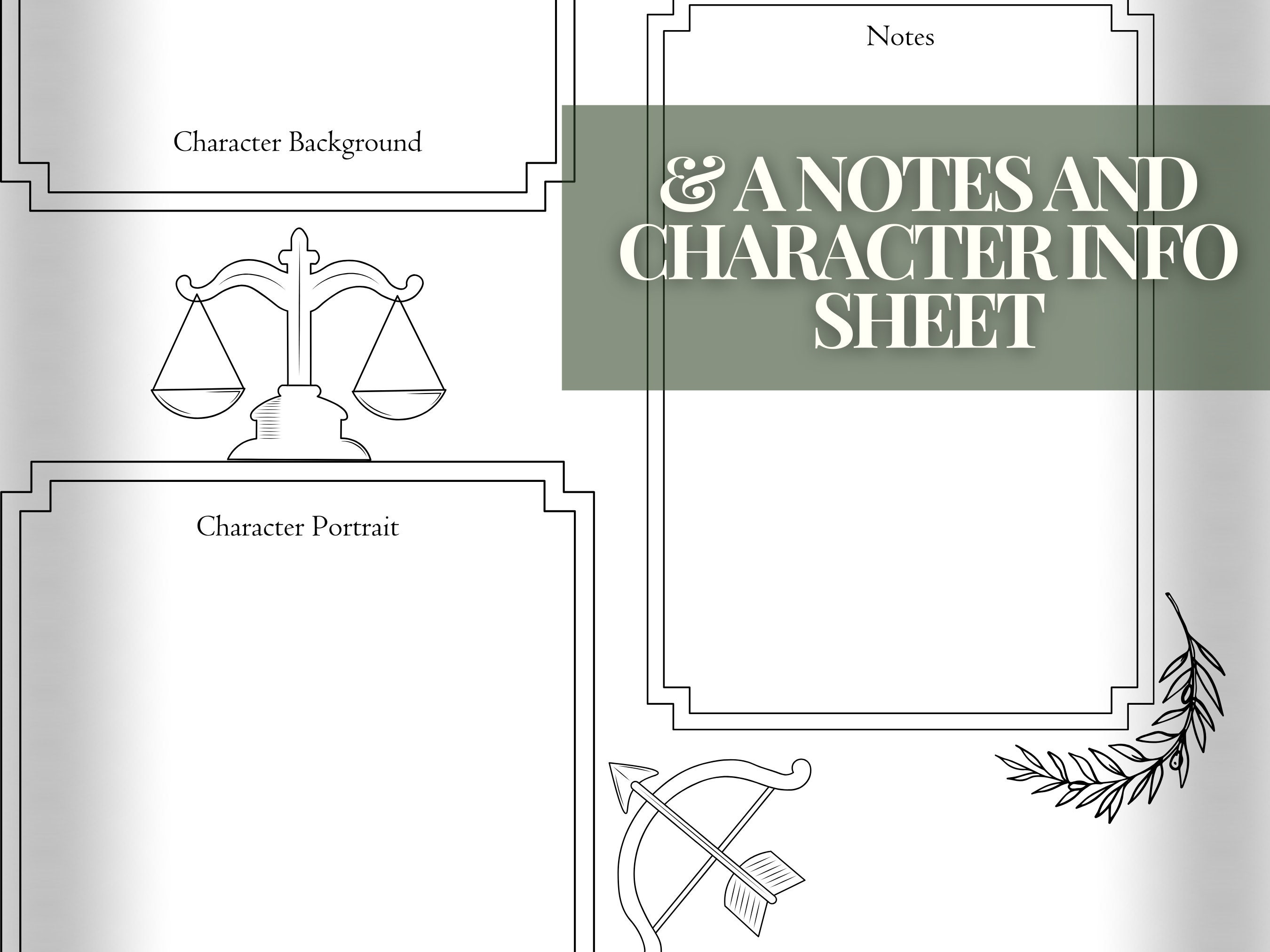Digital Download Greek God Themed DND Sheet / Dungeons and Dragons 5e ...