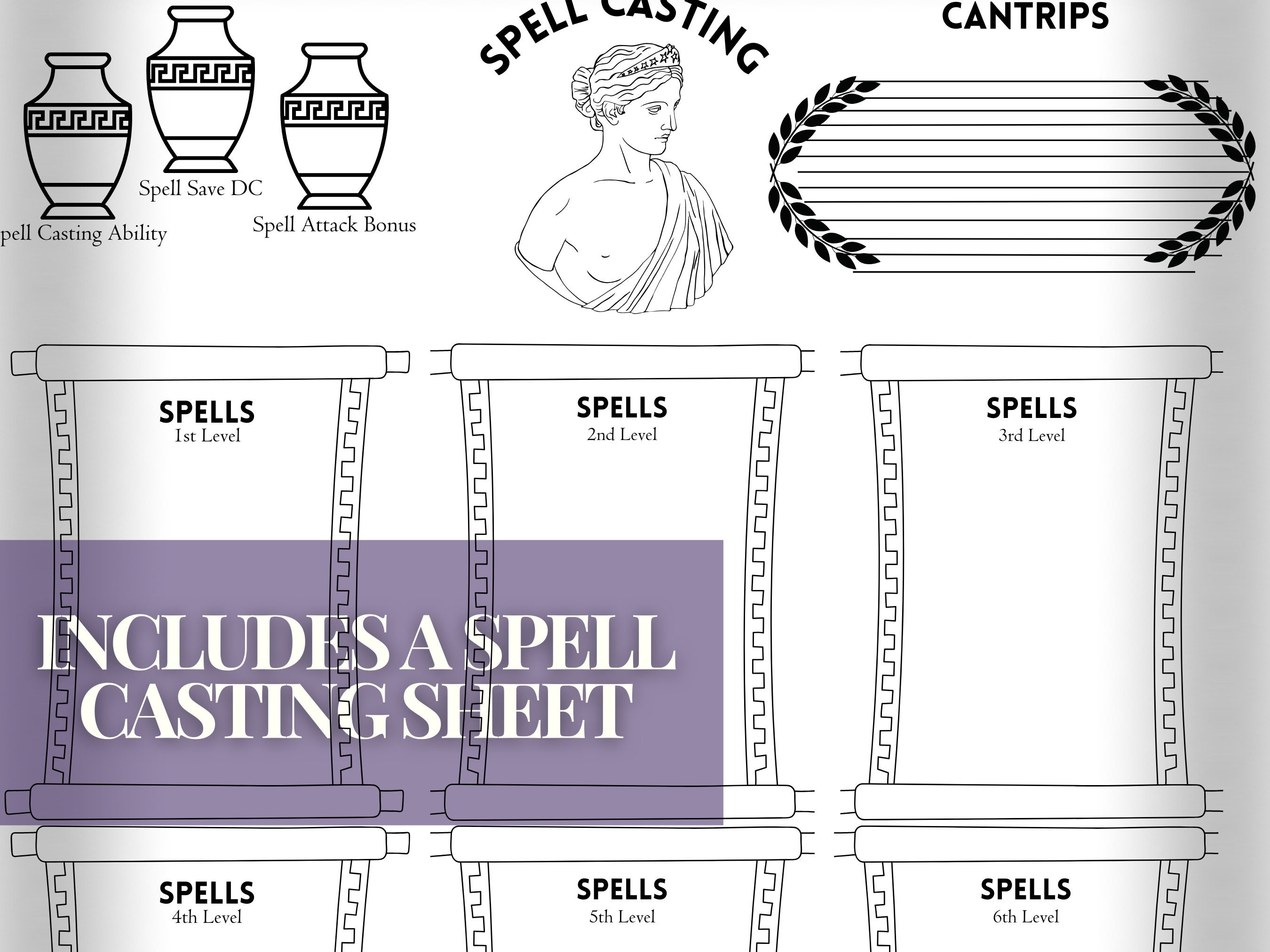 Digital Download Custom Dungeons and Dragons 5e Character Sheet ...