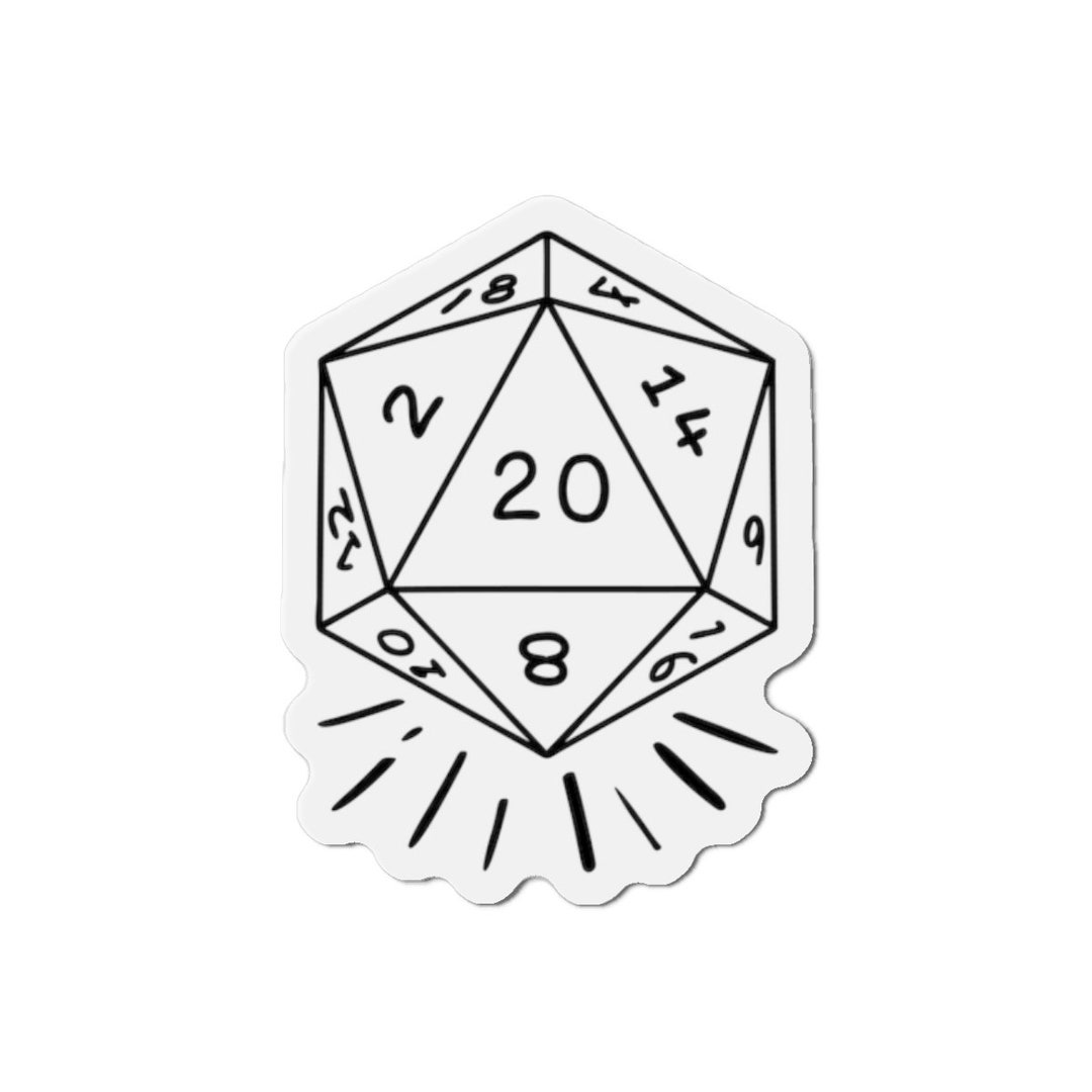 D20 Dungeons and Dragons Dice Die-cut Magnets | DND Themed Fridge ...