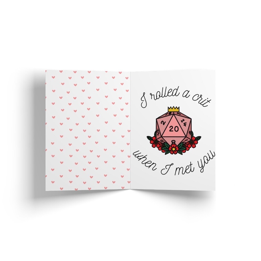 I Rolled a Crit When I Met You Dungeons and Dragons Greeting Cards ...