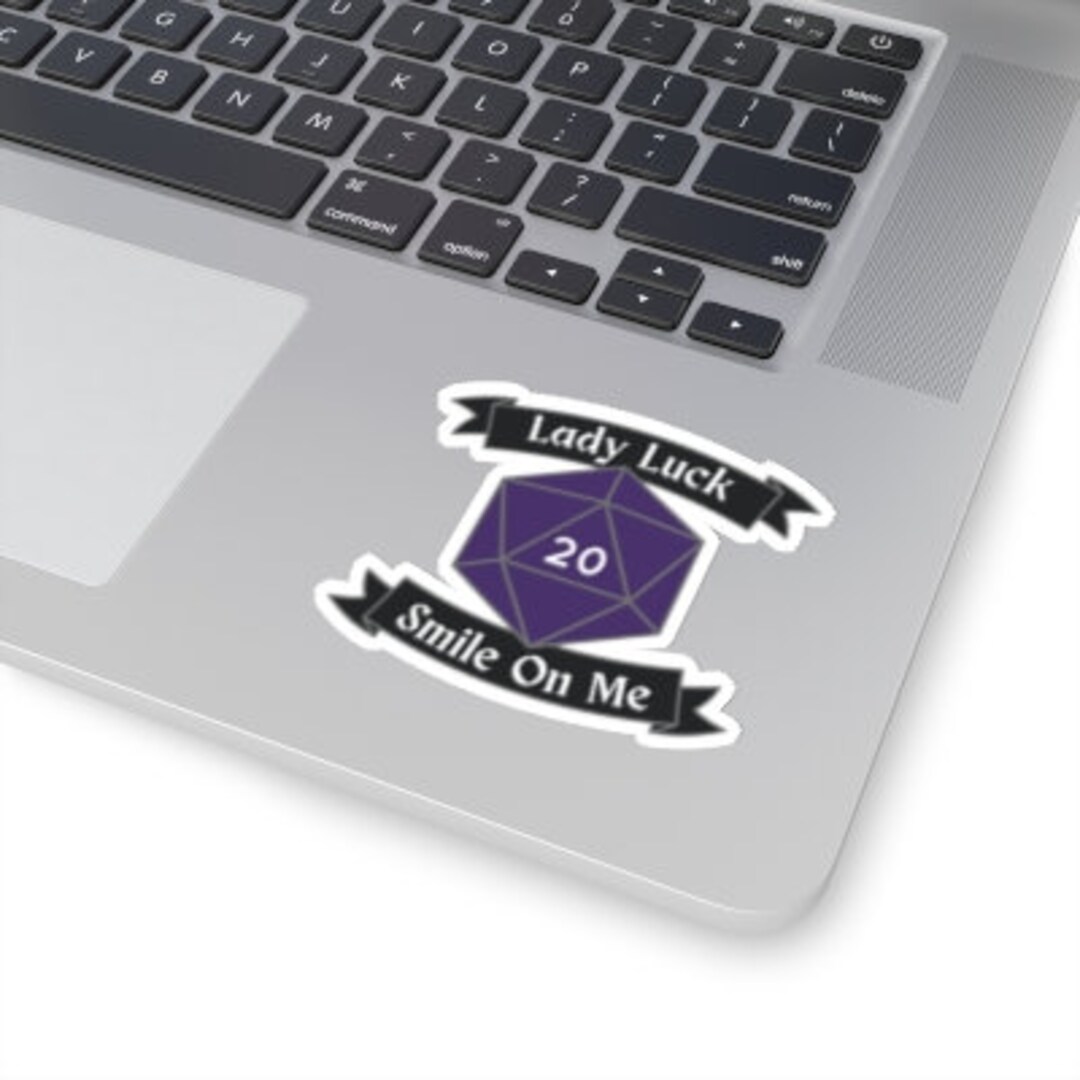 Dungeons and Dragons Lady Luck Smile on Me Kiss-cut Sticker / D20 ...