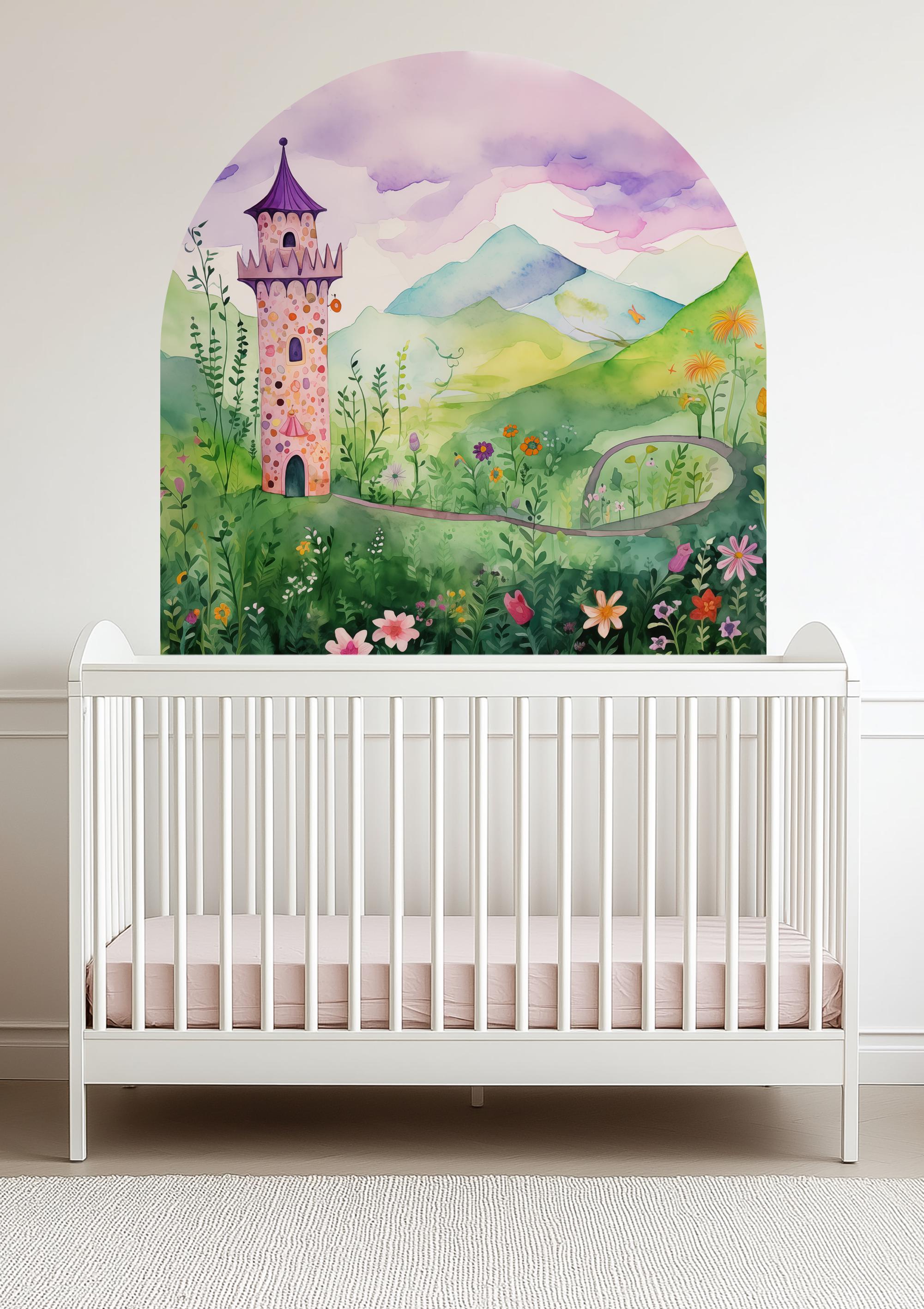 Princess Rapunzel Tower Arch Decal- Nursery Wall Sticker | Children's ...