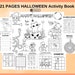 Halloween Kids Coloring Page Halloween Activity Book Halloween - Etsy