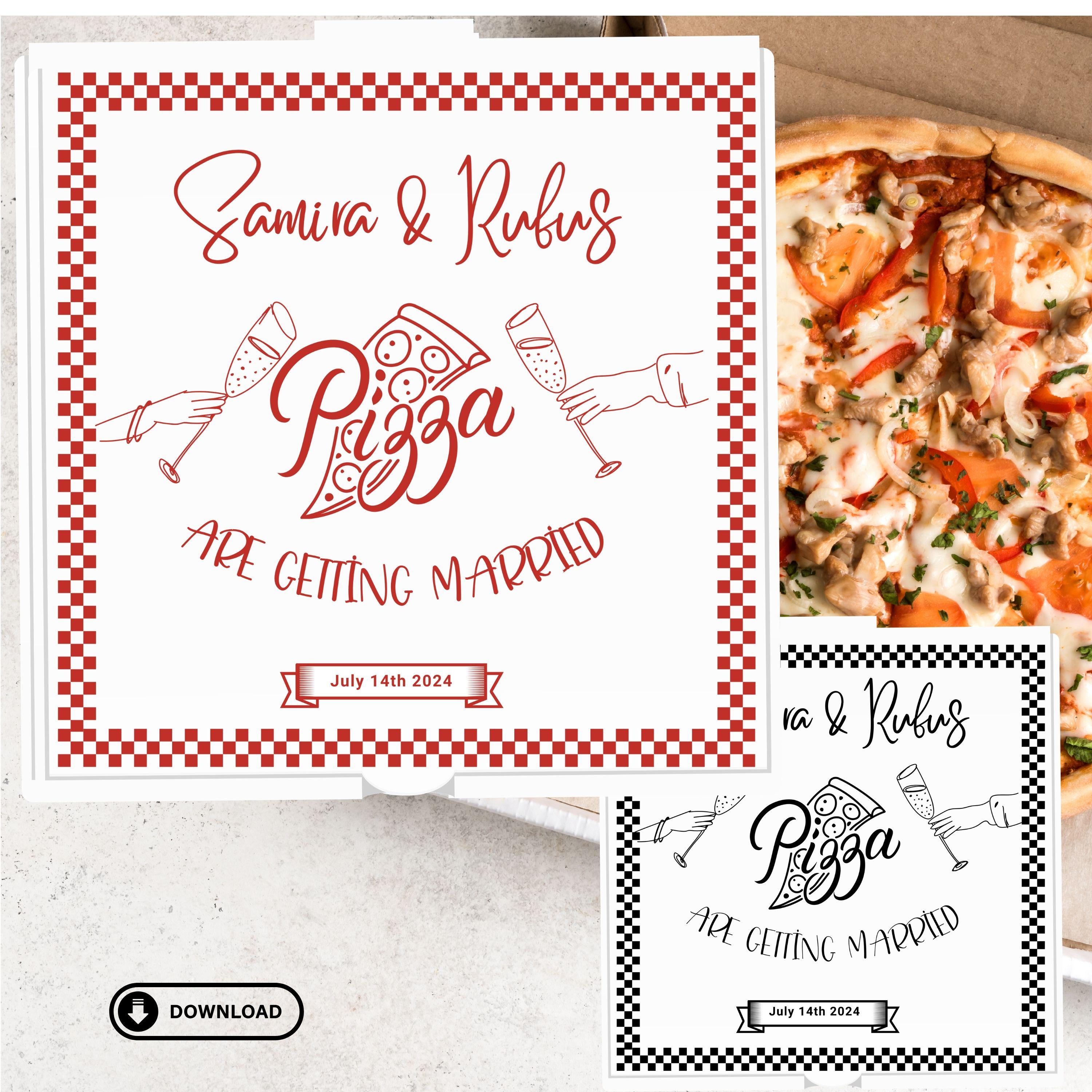 Custom Pizza Box Wedding Pizza Box Personalizable Pizza Box Pizza Wedding Favor Custom Wedding ...