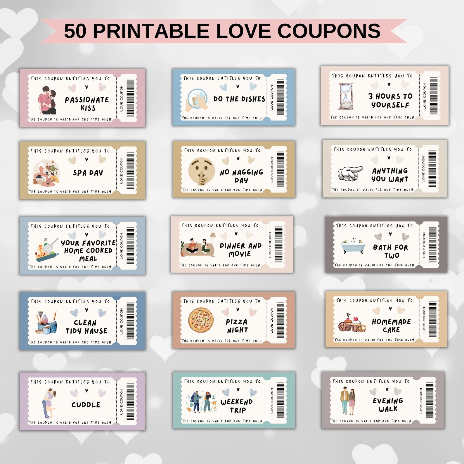 Boyfriend Coupon Book Boyfriend Valentine's Day Gift Coupon Book ...