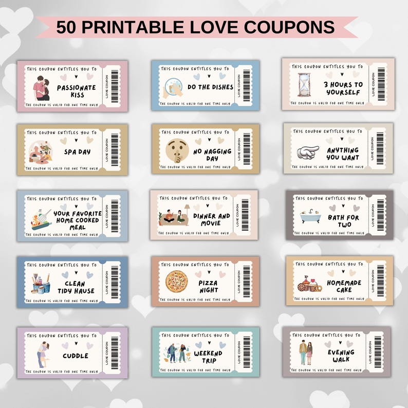 Boyfriend Coupon Book Boyfriend Valentine's Day Gift Coupon Book ...