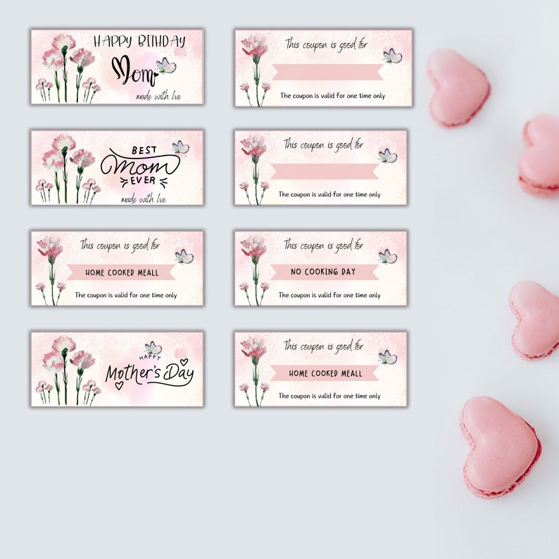 Mothers Day Coupon Book Coupons for Mothers Day Birthday Coupon Book ...