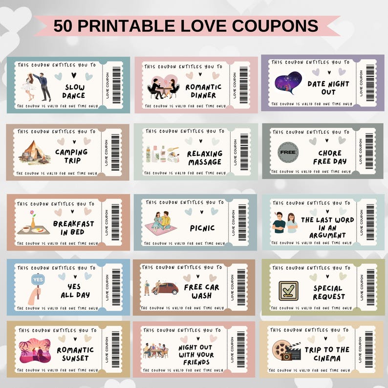 Boyfriend Coupon Book Boyfriend Valentine's Day Gift Coupon Book ...