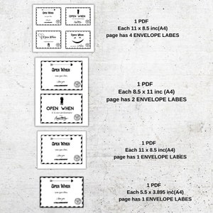 Open When Envelopes Long Distance Relationship Gift Open When Letters ...