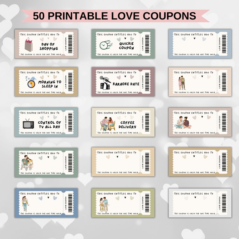 Boyfriend Coupon Book Boyfriend Valentine's Day Gift Coupon Book ...