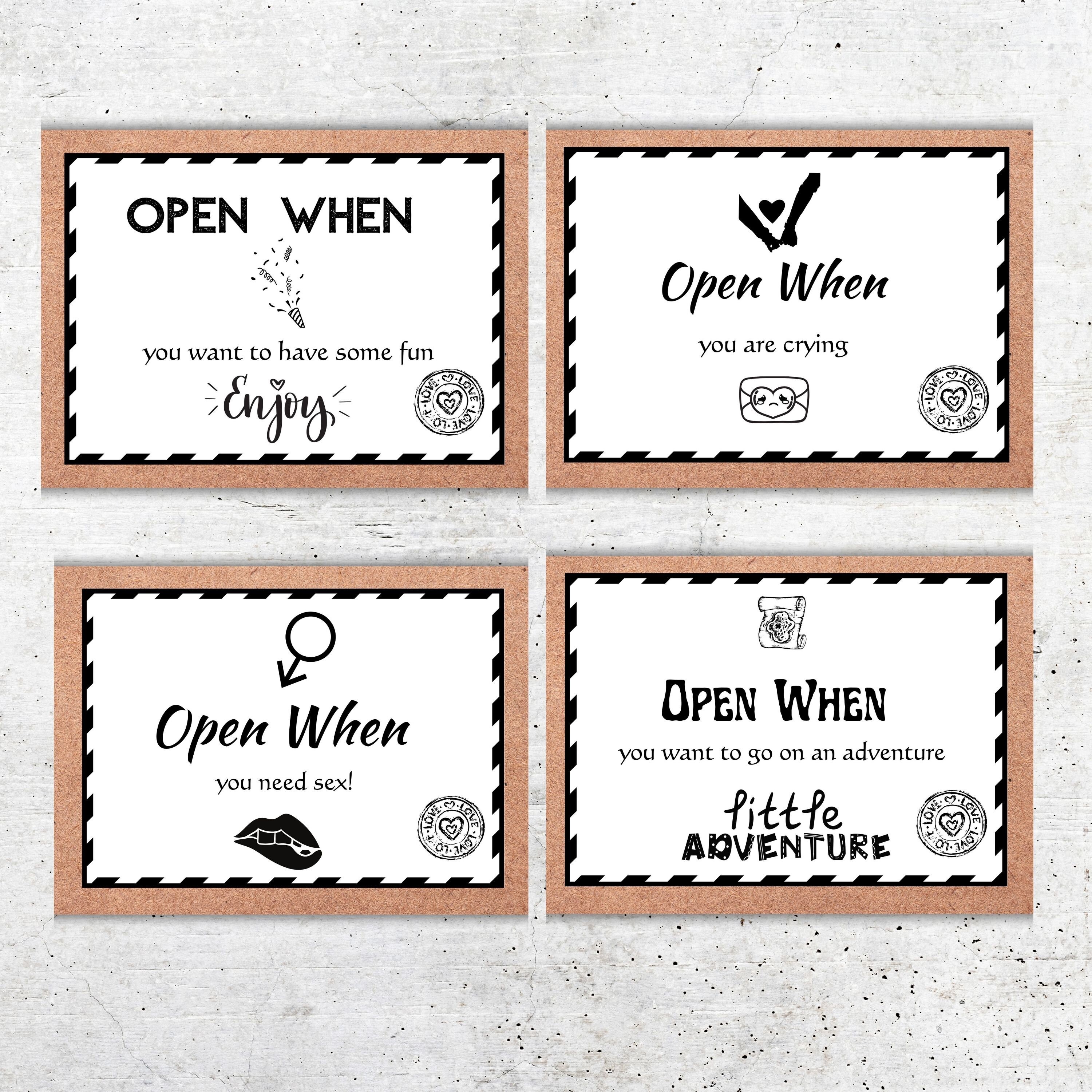 Open When Envelopes Long Distance Relationship Gift Open When Letters ...