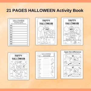 Halloween Kids Coloring Page Halloween Activity Book Halloween Party ...