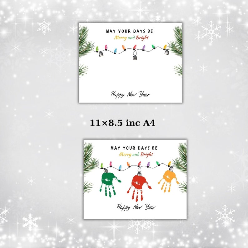 Christmas Footprint Handprint Art Printable Christmas Handprint Craft ...