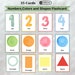Numbers Colors Shapes Flashcard for Kids Numbers Cards Montessori ...