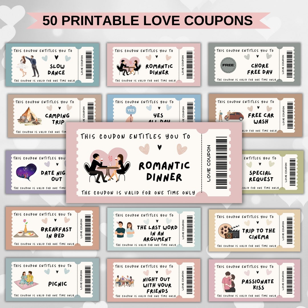 Boyfriend Coupon Book Boyfriend Valentine's Day Gift Coupon Book ...