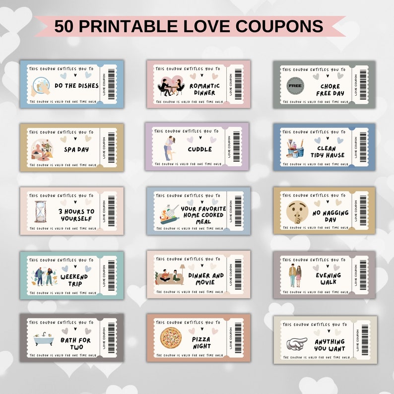 Boyfriend Coupon Book Boyfriend Valentine's Day Gift Coupon Book ...