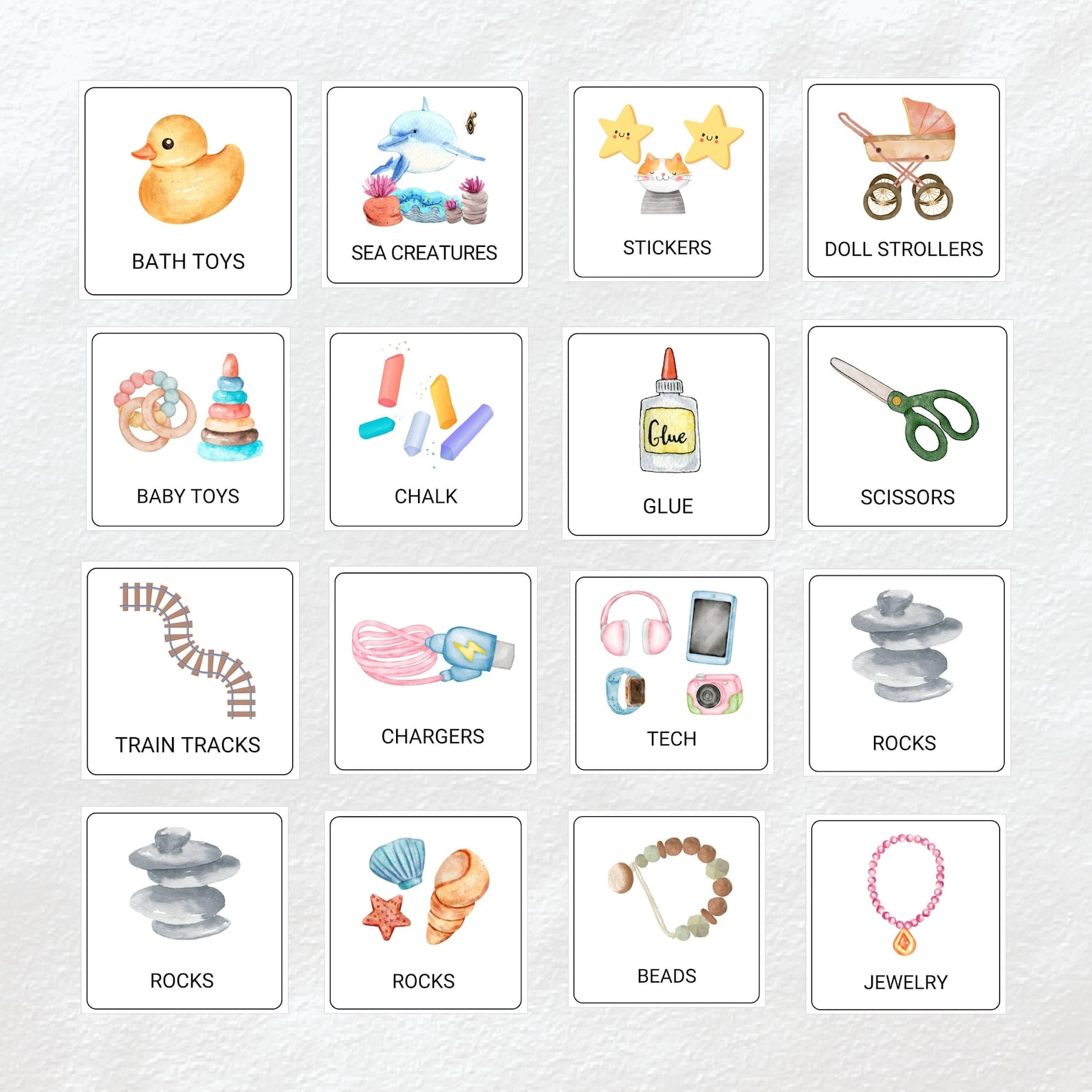 Toy Bin Storage Labels Printable Kid Room Labels Preschool Toy Storage ...